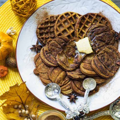 Cheesecake Pumpkin Chaffle Keto Low Carb Recipe